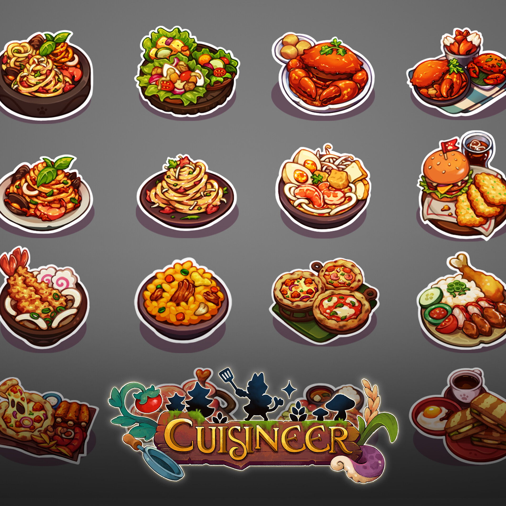 ArtStation - Food Icons - Cuisineer