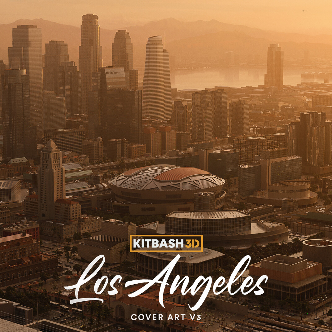 ArtStation - Kitbash3D – Cover Art "Los Angeles" (Alternative Version)