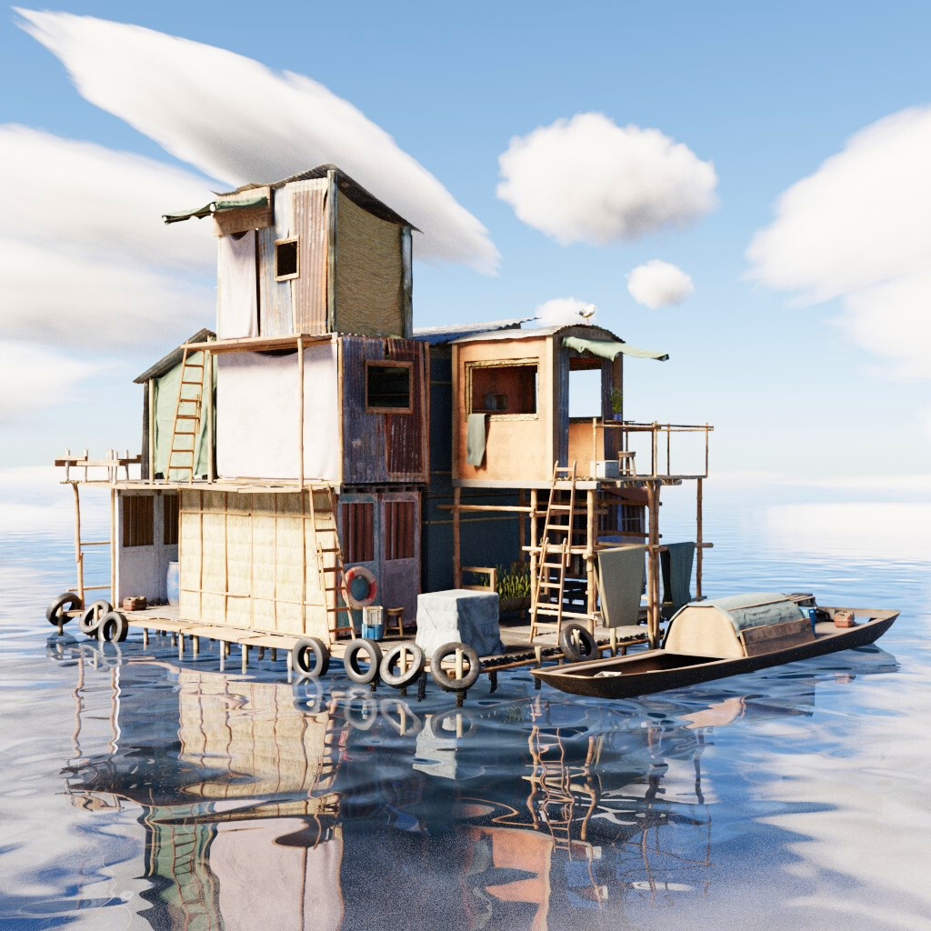 ArtStation - Floating Village