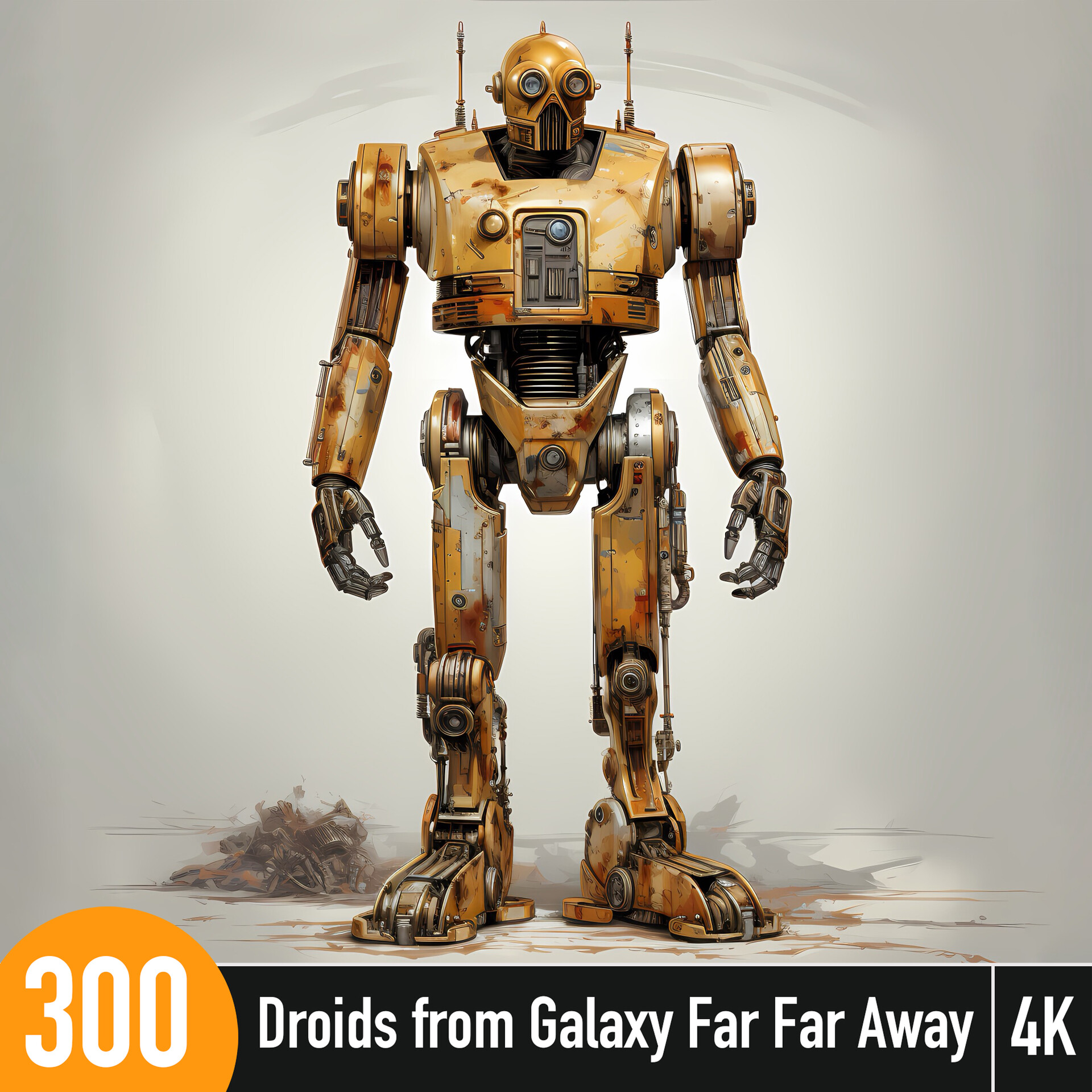 ArtStation - 300 Droids from Galaxy Far Far Away (4k)