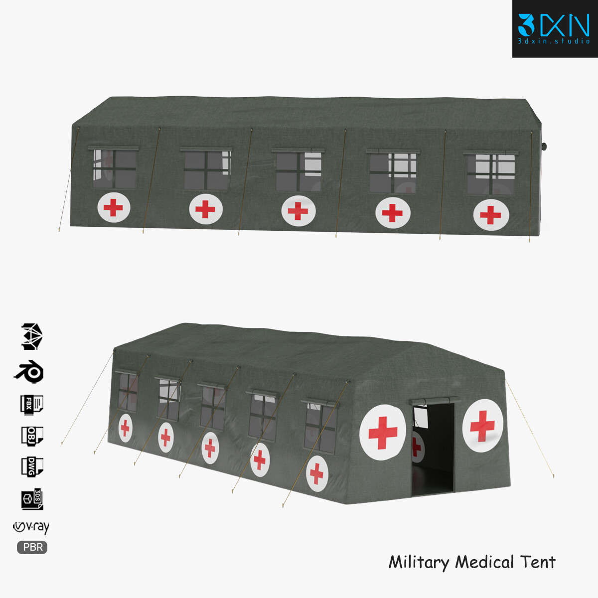 ArtStation - Military Medical Tent 3D Model