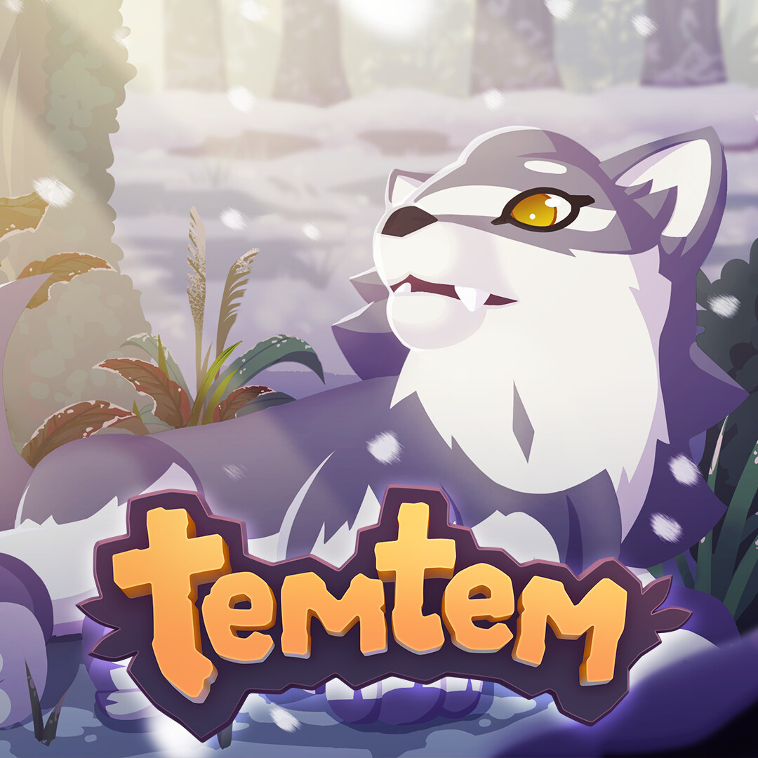 ArtStation - Temtem Loading Screen Momo in the snow