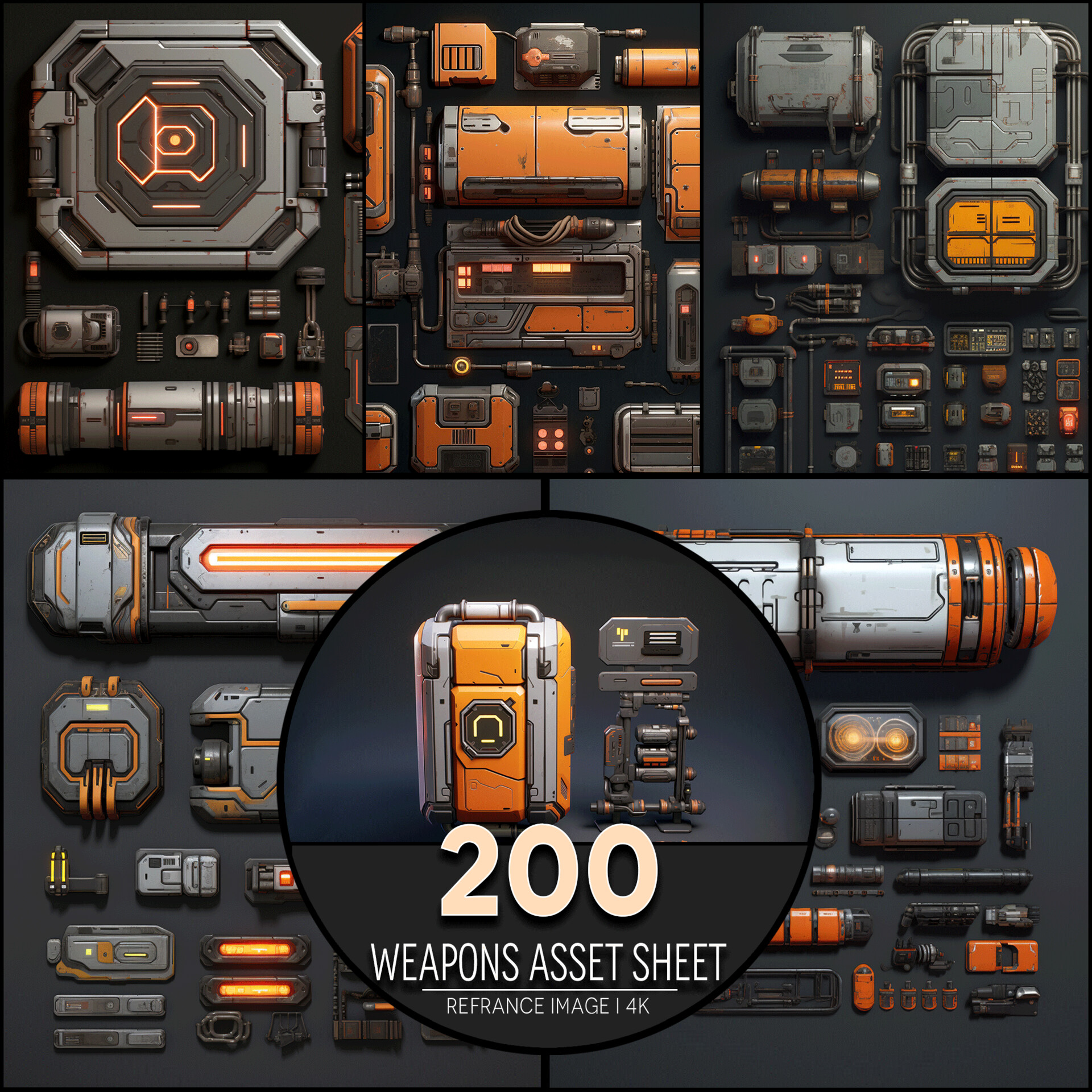 ArtStation - Weapons Asset Sheet 4K Reference/Concept Images