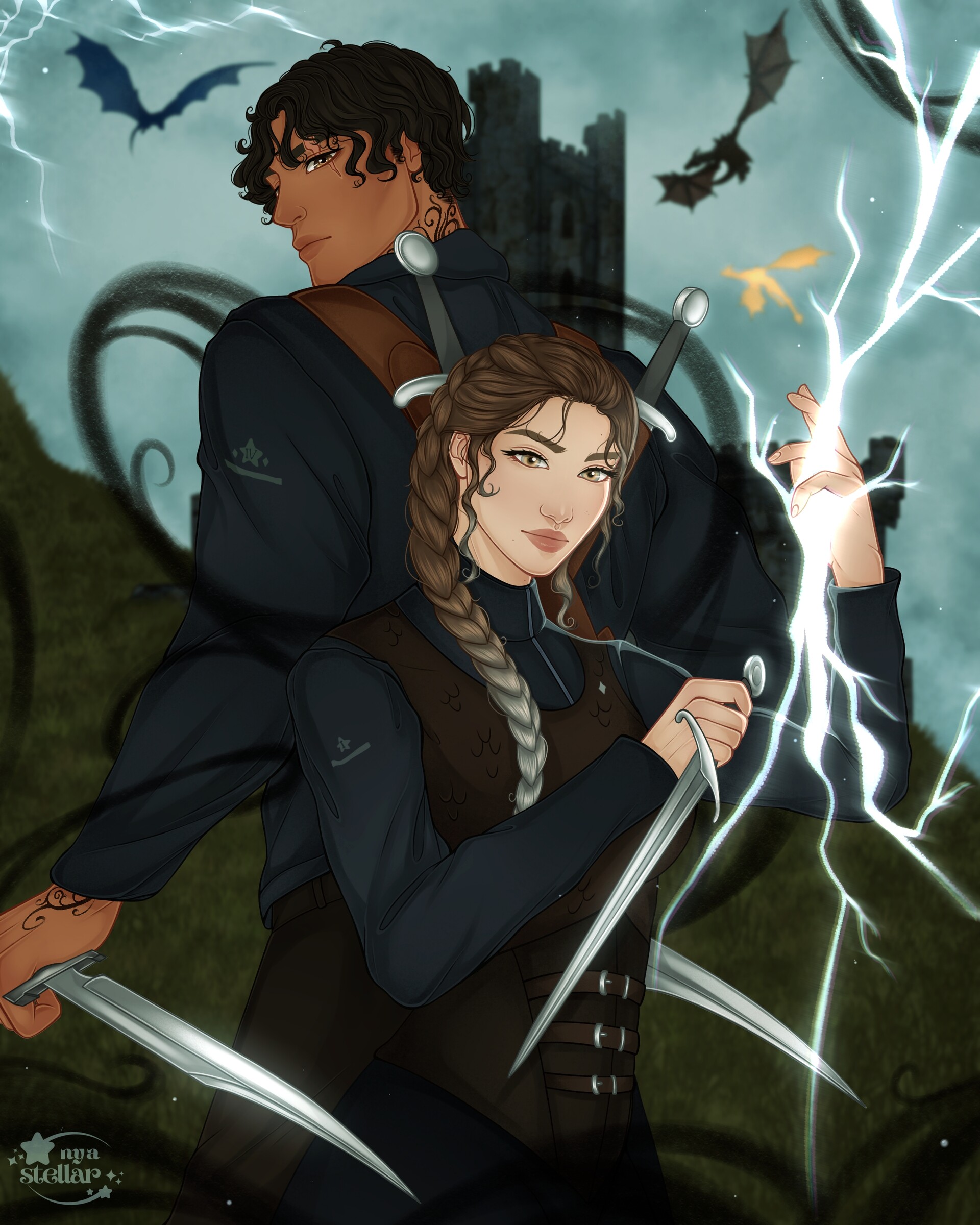 ArtStation - Xaden&Violet fanart