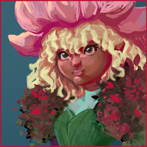 ArtStation - Sara, the flower warrior