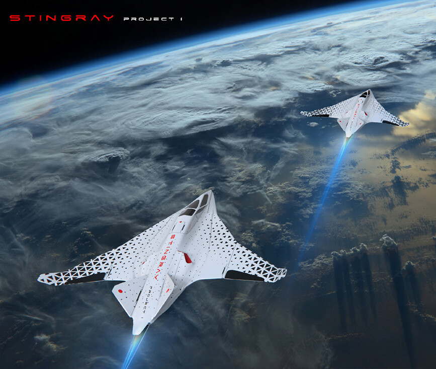 ArtStation - The Stingray spacecraft