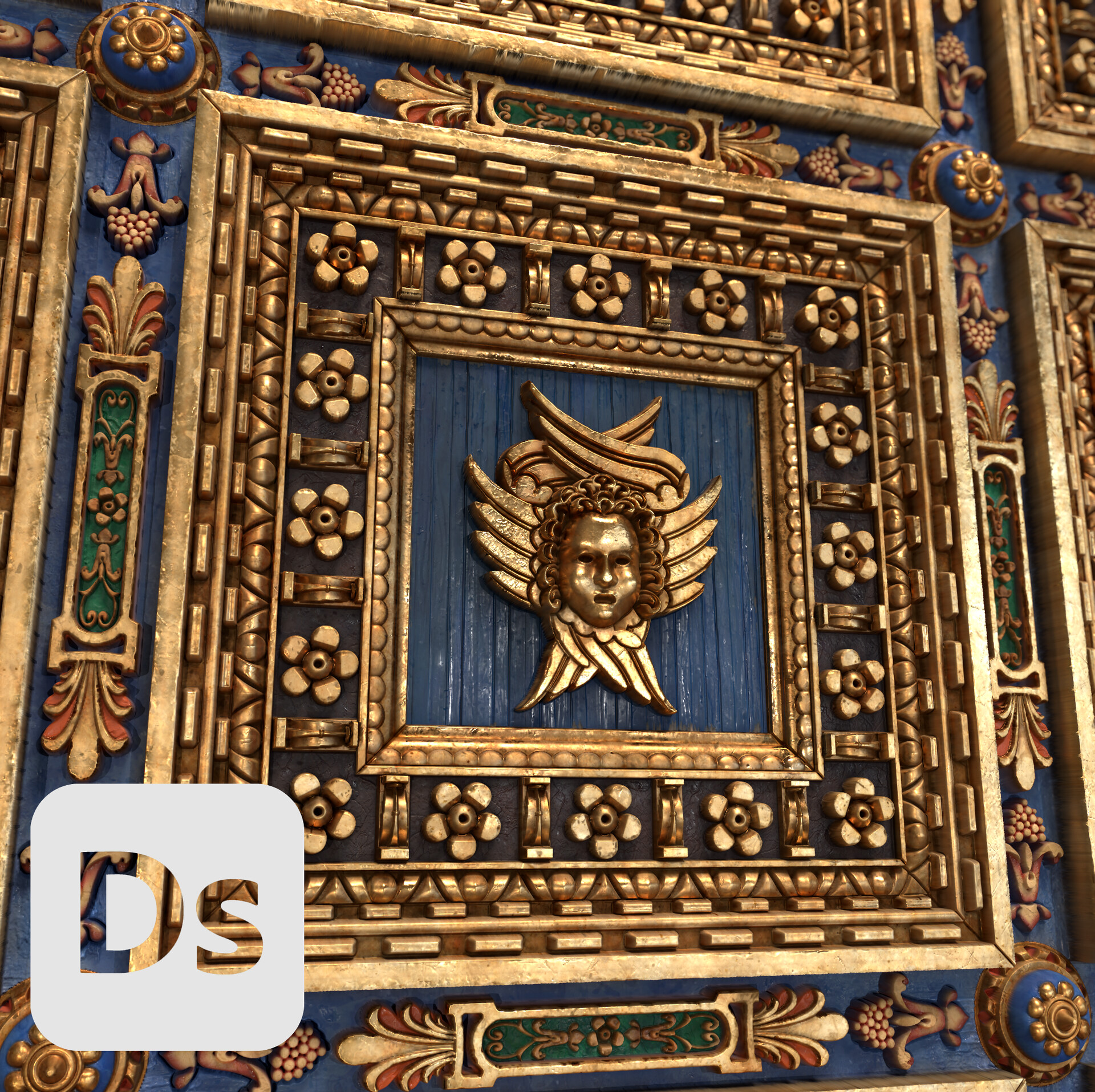 ArtStation - Coffered Ceiling-Substance Designer