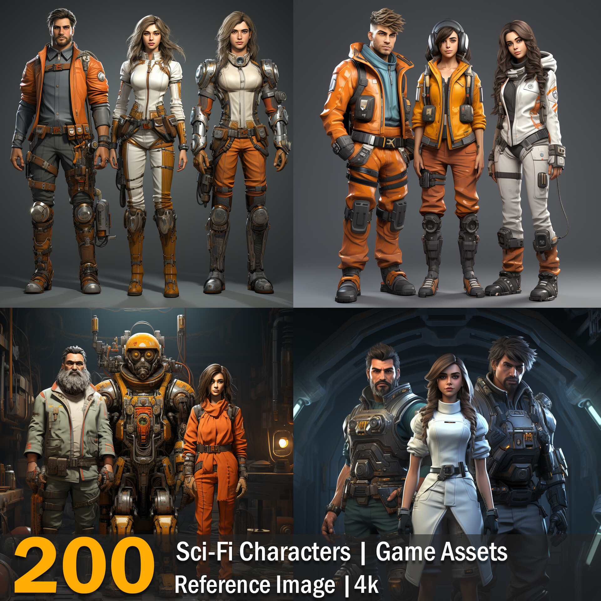 ArtStation - Sci-Fi Characters | Game Assets | Reference Images | 4K