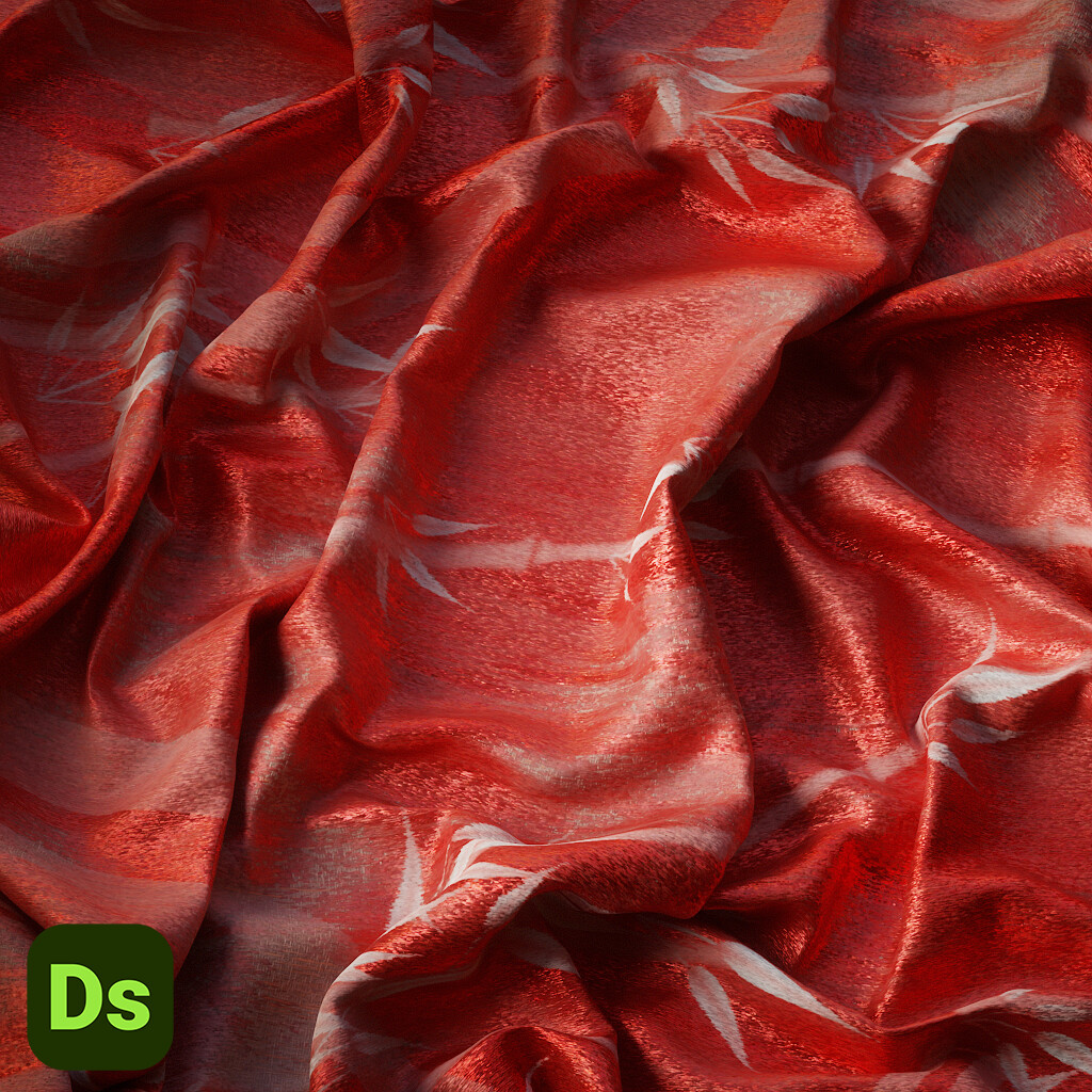 ArtStation - Chinese bamboo pattern silk