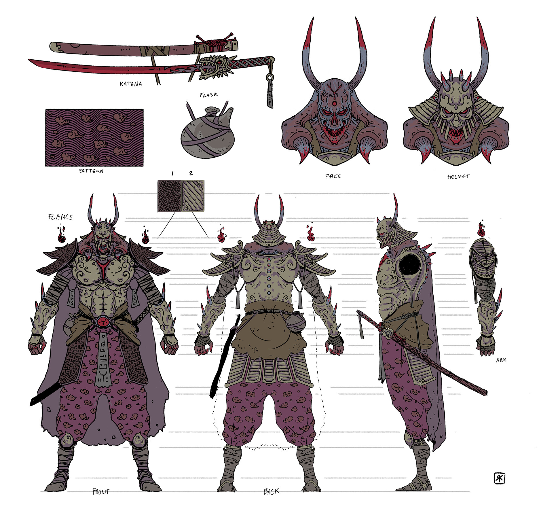 ArtStation - Daemon samurai