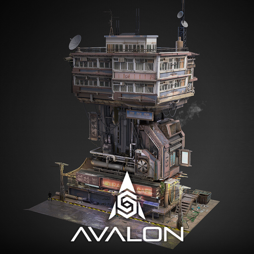 ArtStation - AVALON - Cyberpunk House Concept