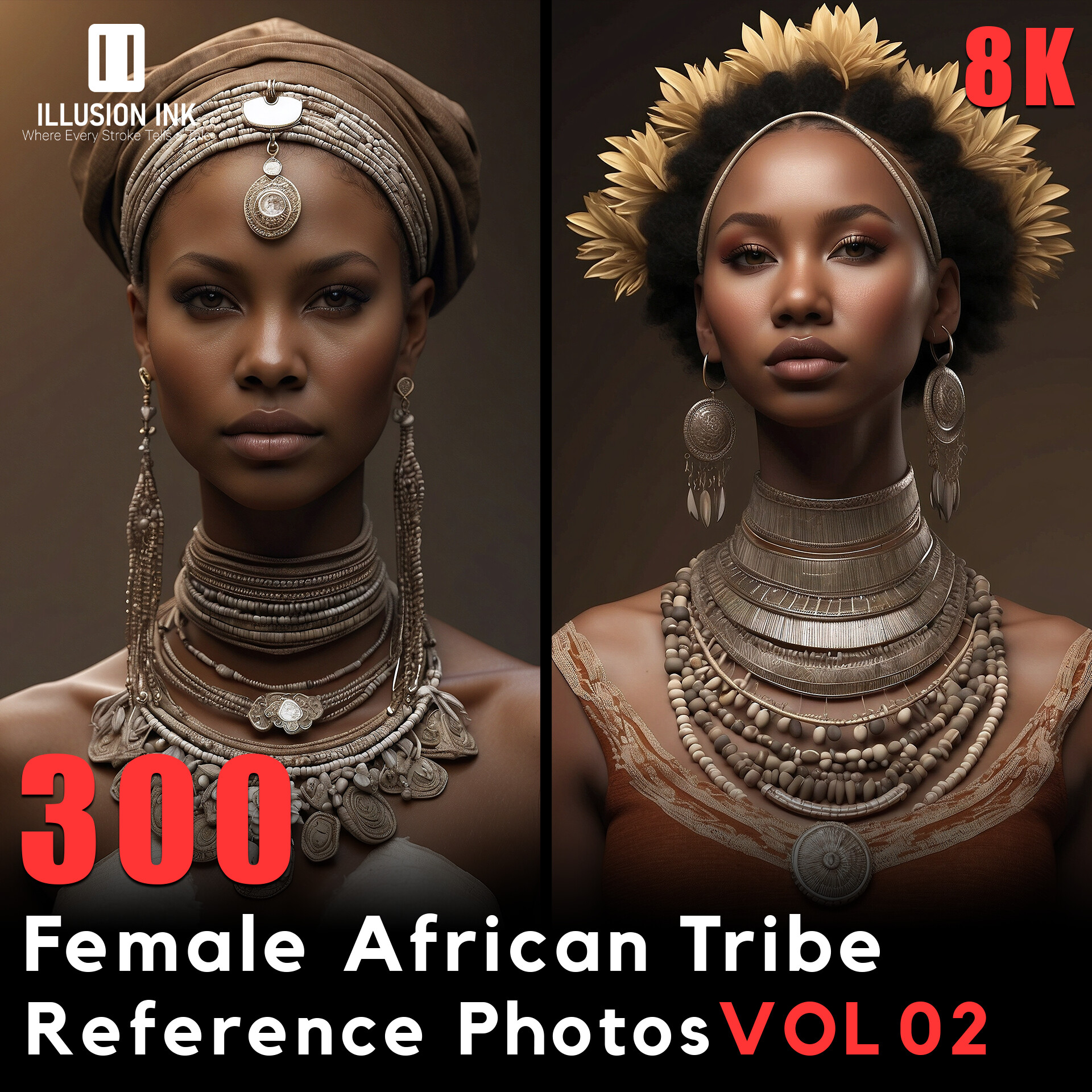 ArtStation - 300 Female African Tribe - V02 | 8K
