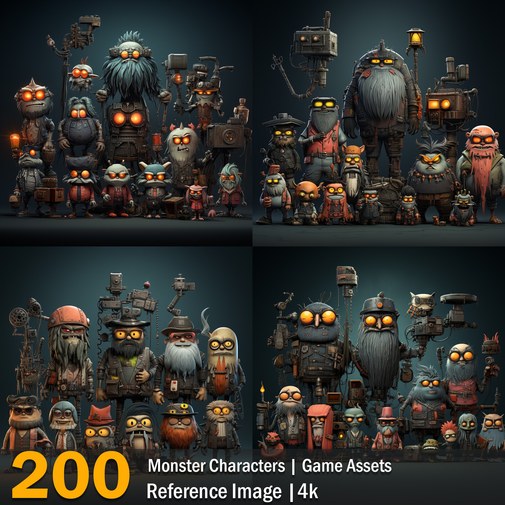 Lumière - Monster Characters | Game Assets | Reference Images | 4K