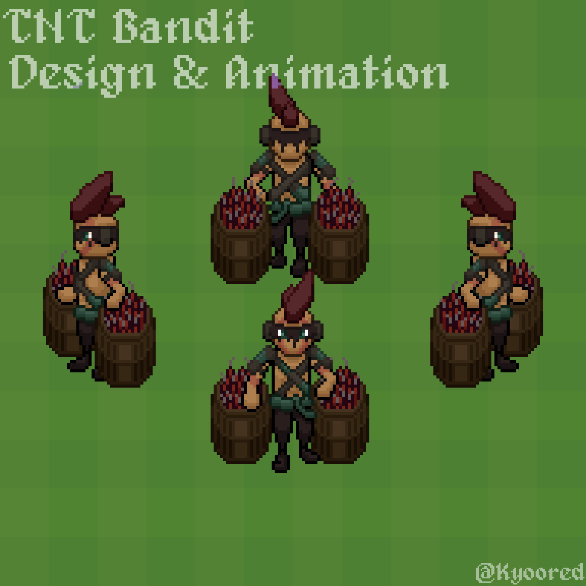 ArtStation - TNT Thrower Bandit Design & Animation for "Project N"