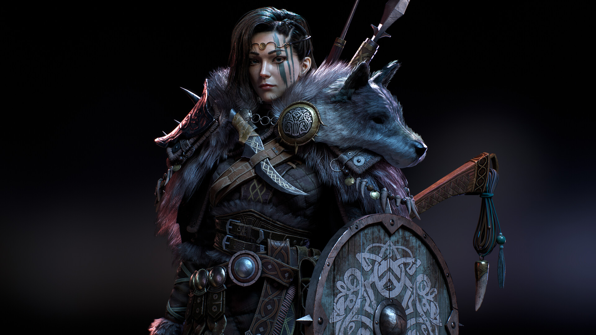 ArtStation - Ash Wolf Viking - Game Art 3D Modeling