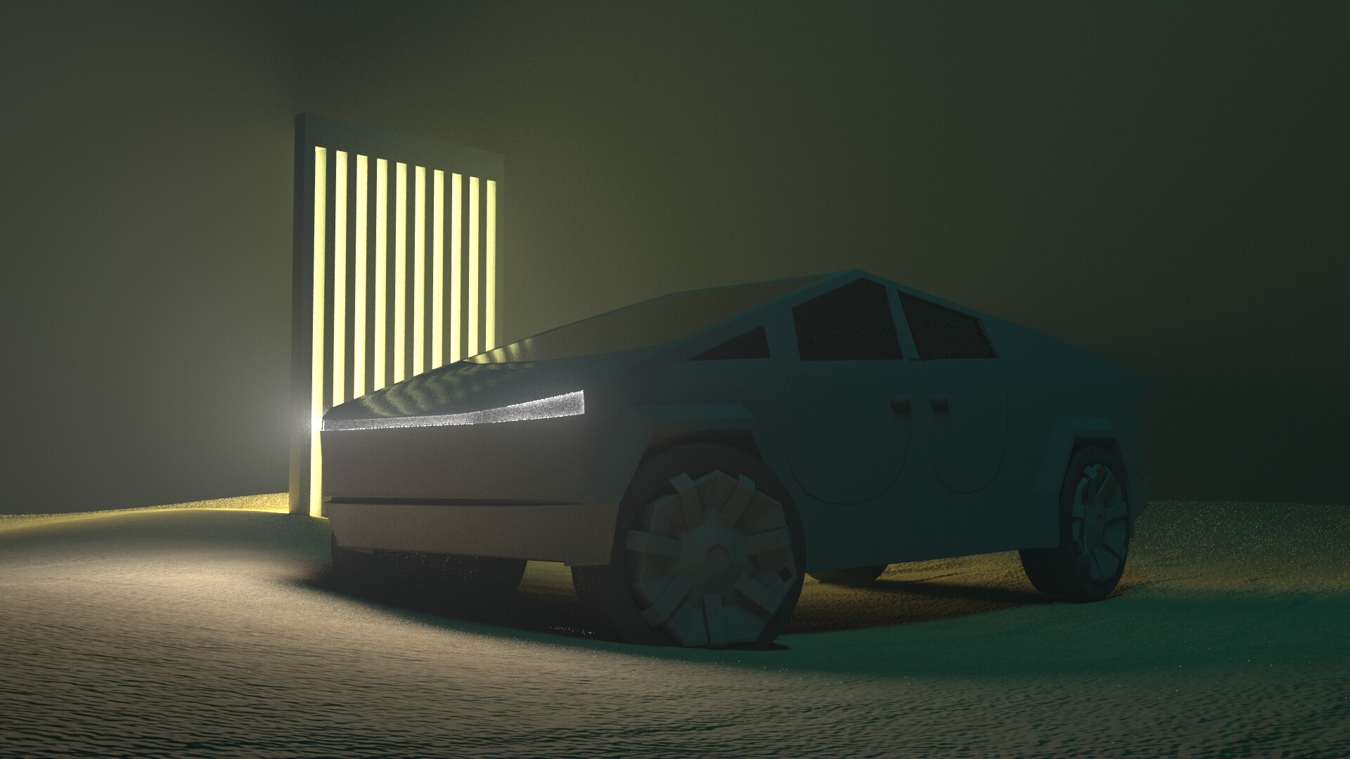 ArtStation - Electrifying the Future: Tesla Cyber Truck 3D Model Unleashed