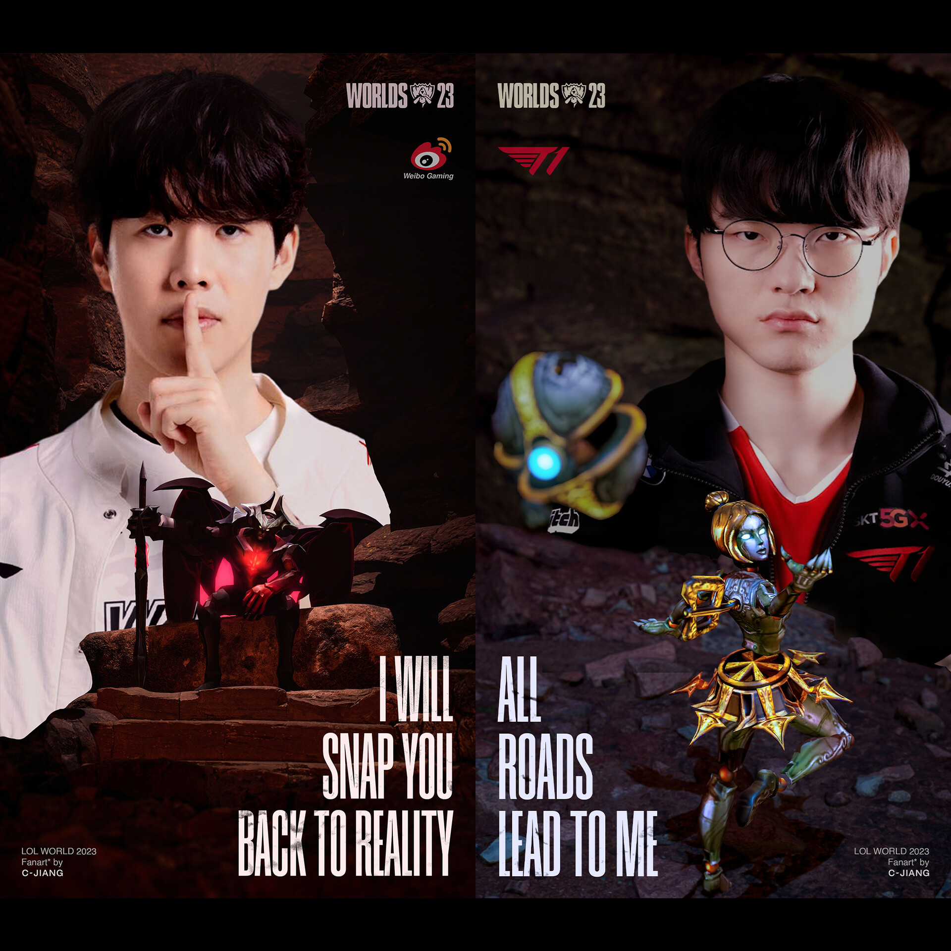 ArtStation - Faker LoL World 2023 T1 Fanart