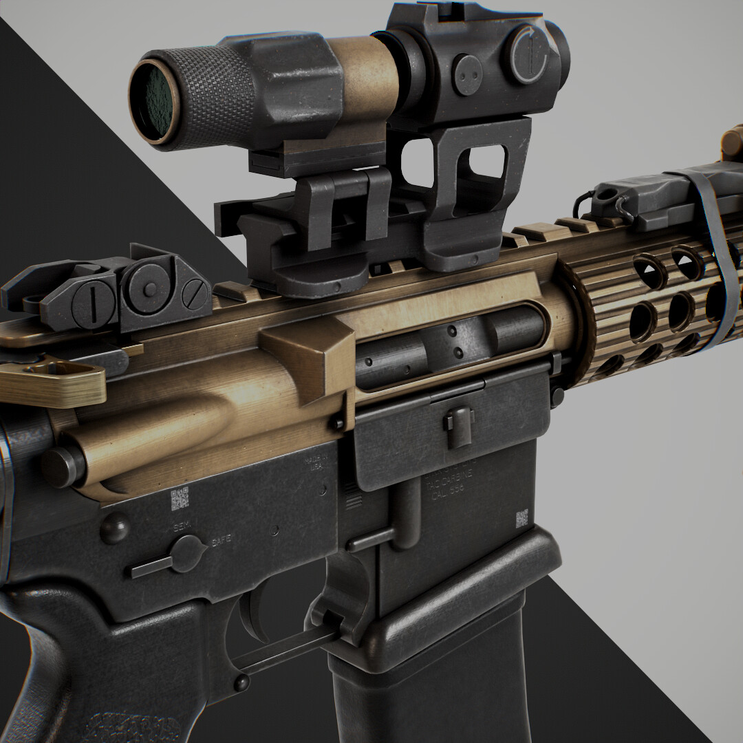ArtStation - Custom AR-15 Assault Rifle