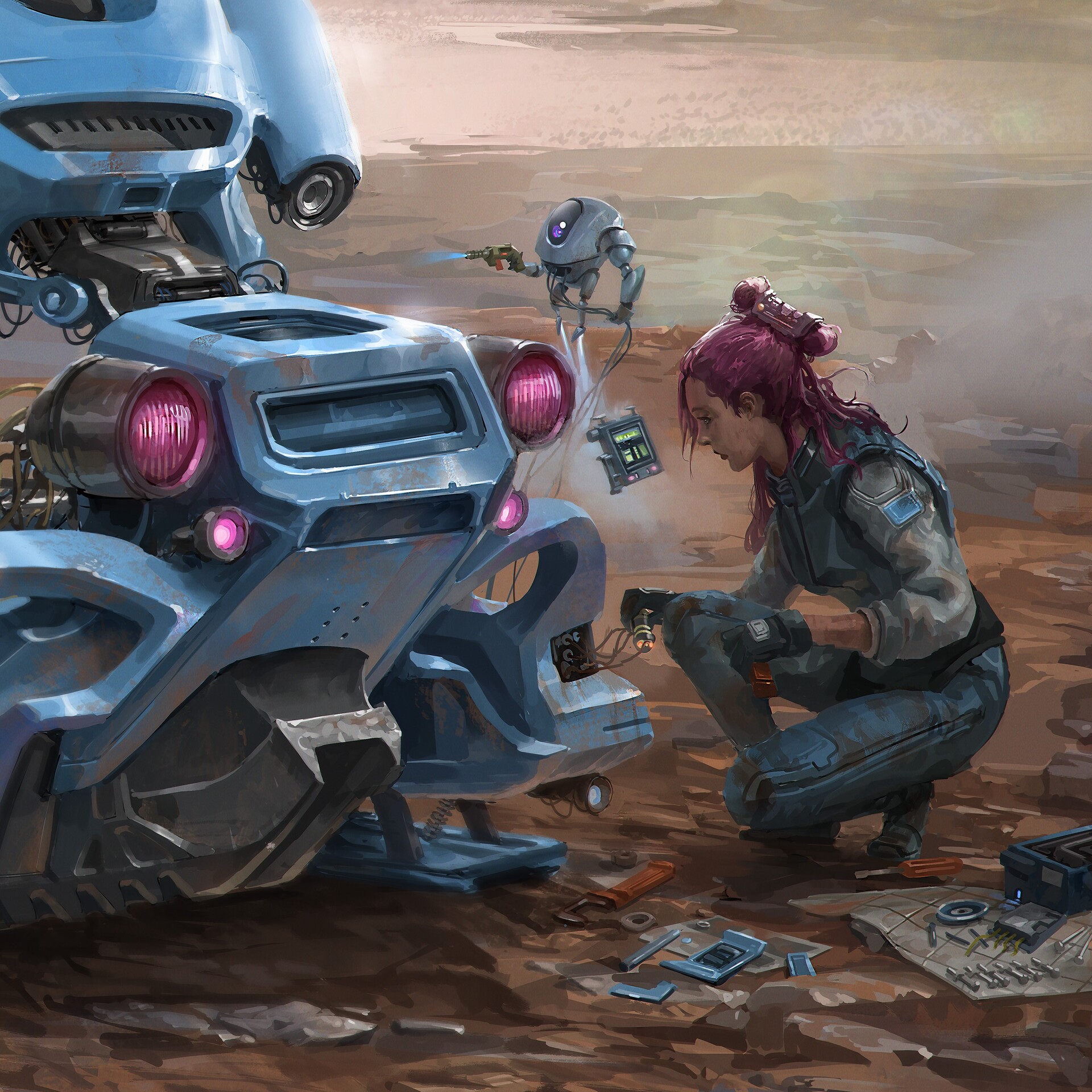 ArtStation - Blue Hover Car - Vehicle Design - Personal Project