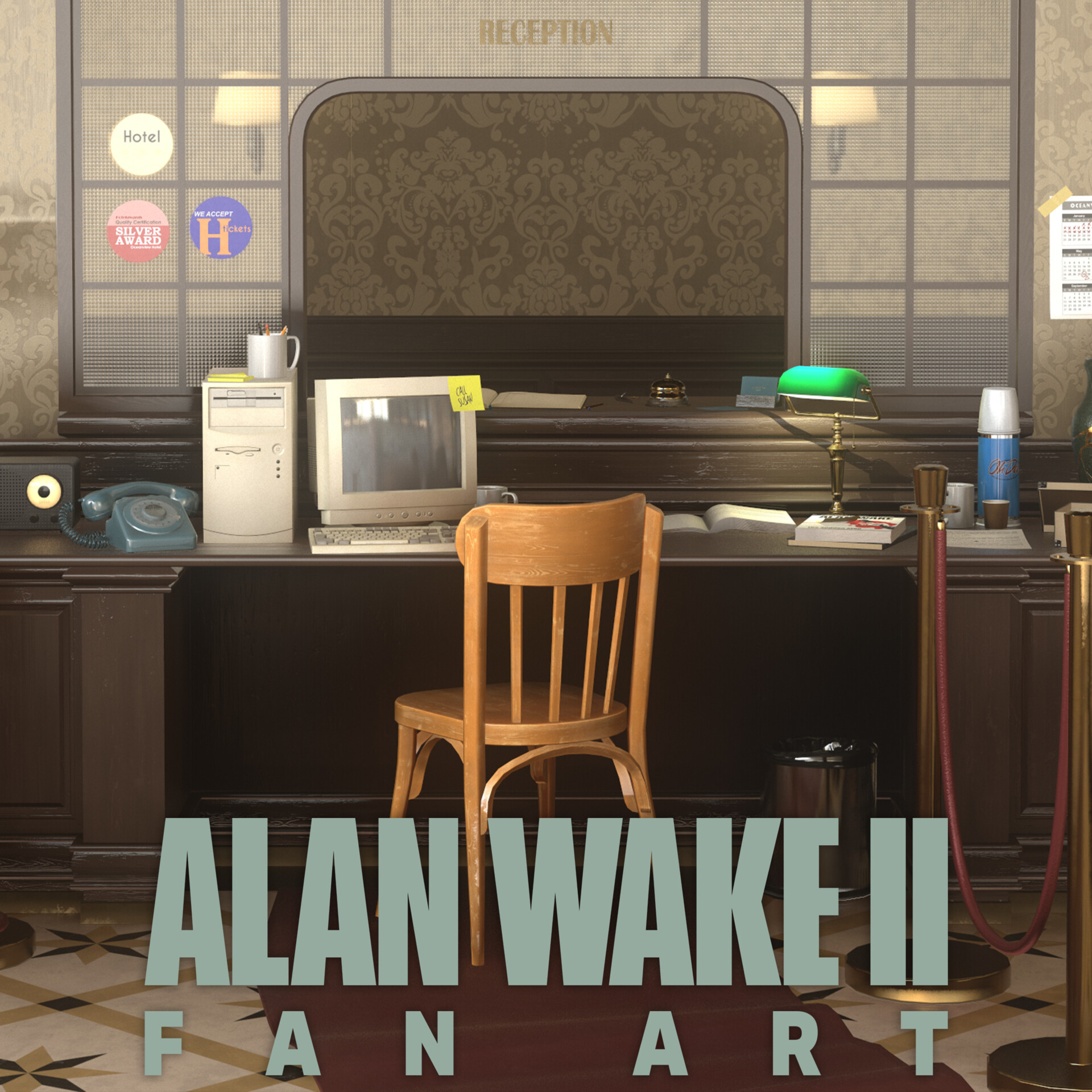 ArtStation - Alan Wake II Fan Art - Oceanview Hotel - Props Showcase