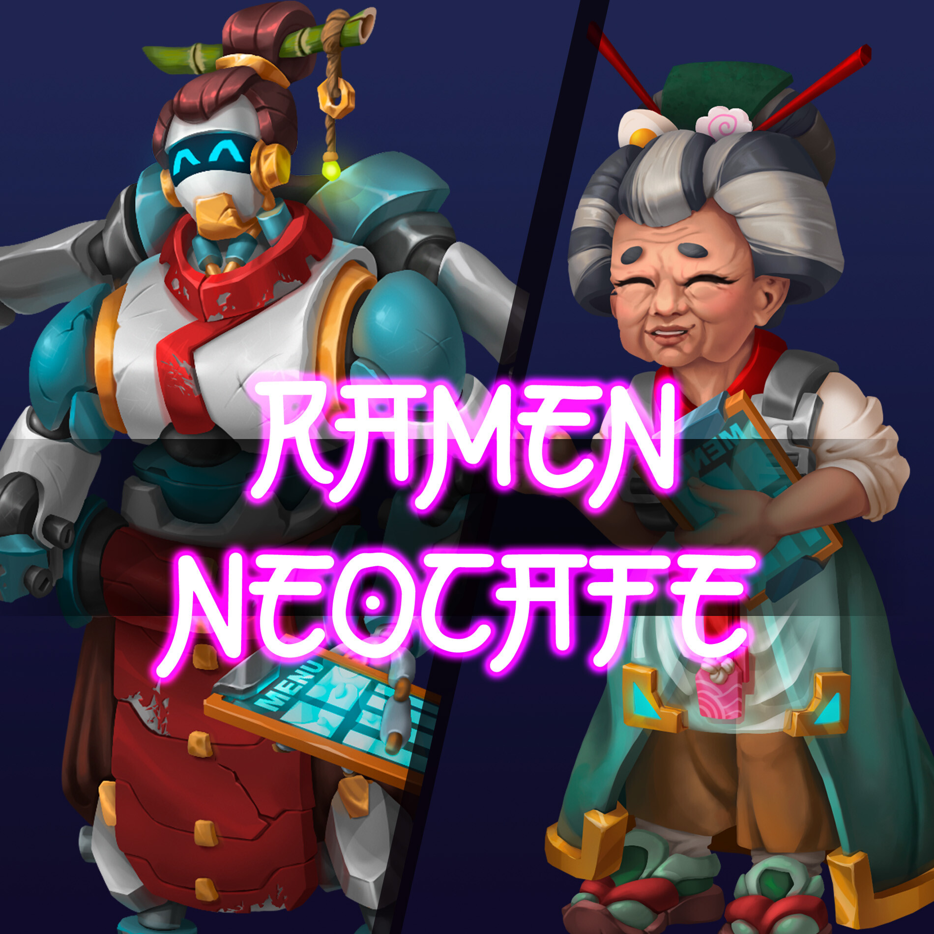 ArtStation - Neo Tokyo Ramen Cafe Characters