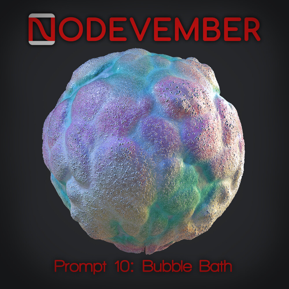 ArtStation - Nodevember 2023 - Bubble Bath [Texture]