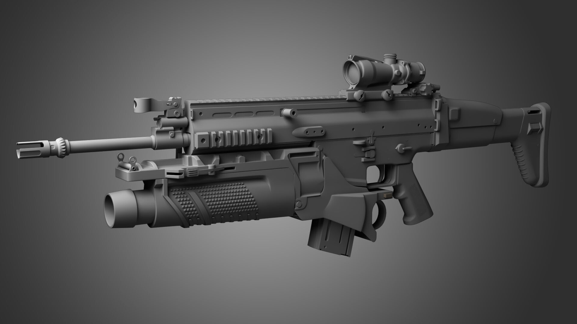 ArtStation - Scar Assault Rifle