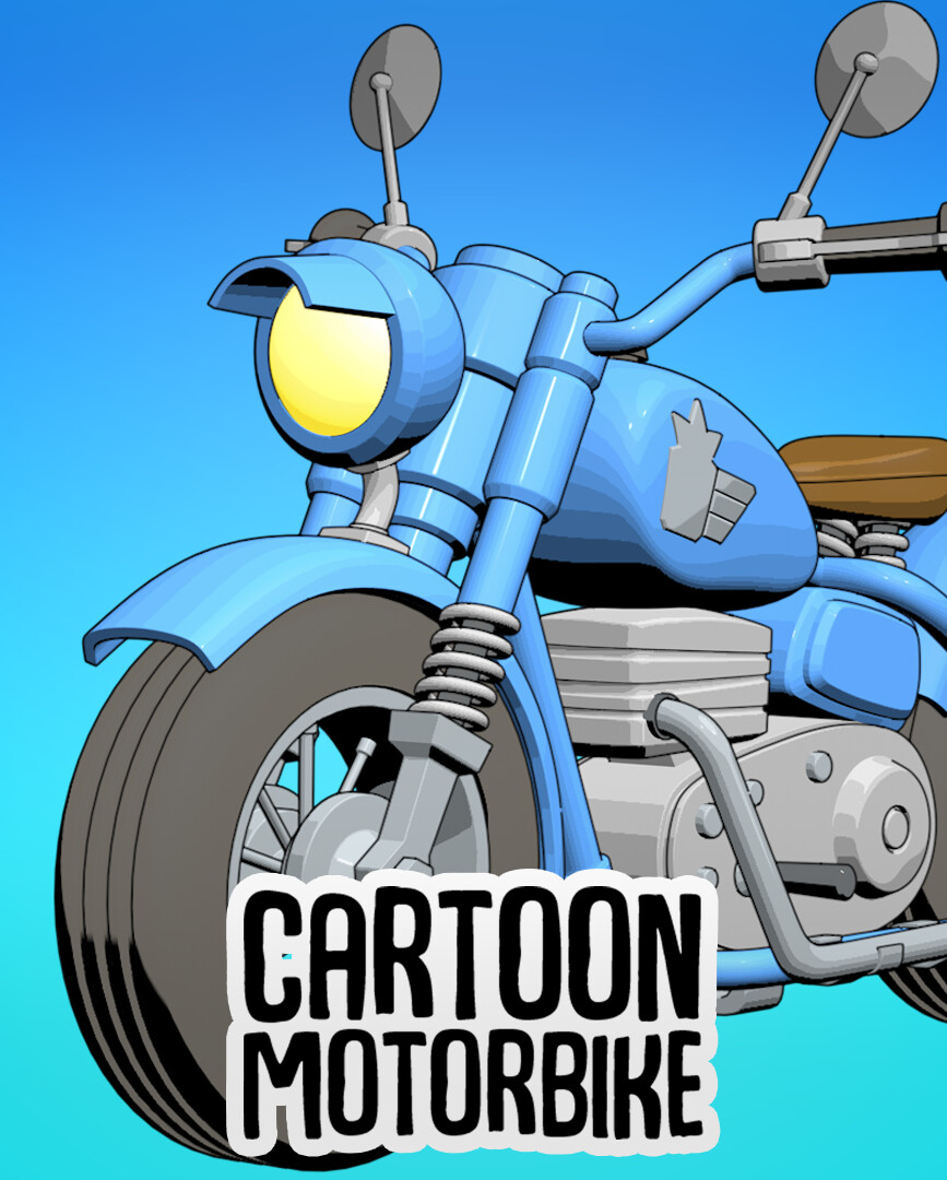 ArtStation - Cartoon Motorbike