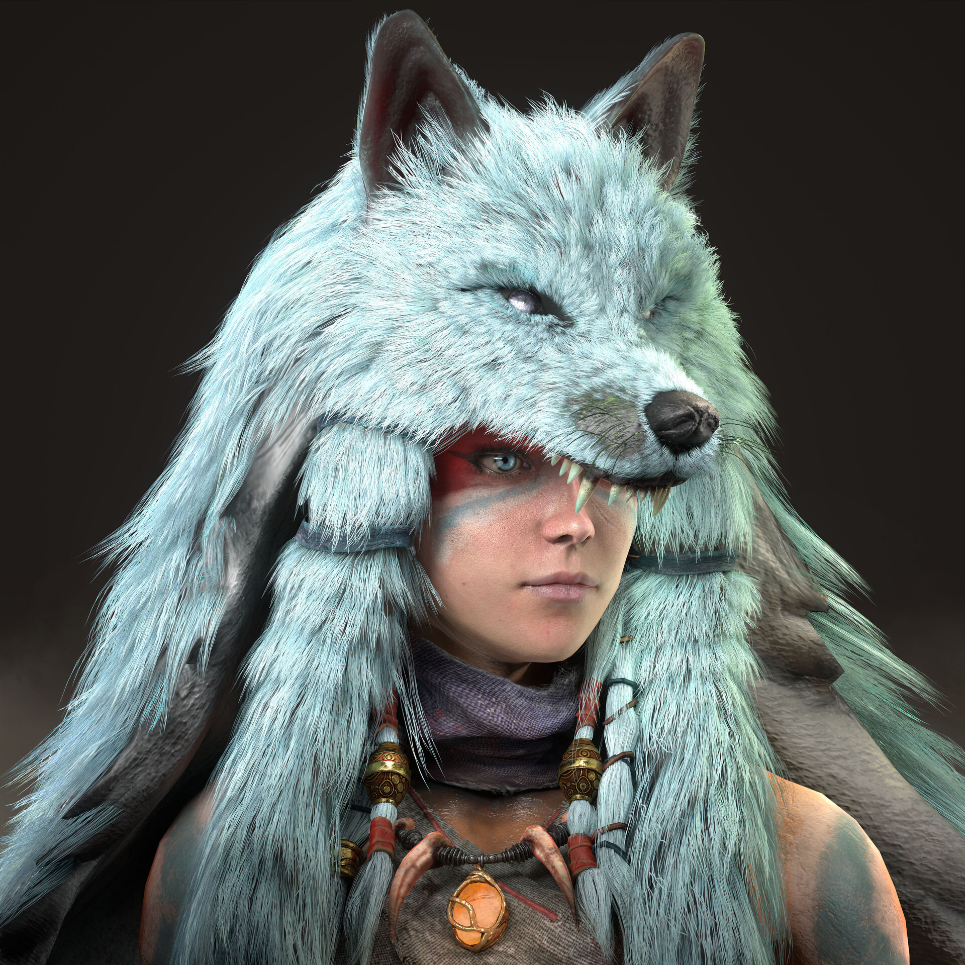 ArtStation - Wolf Girl "Su"- Game Art 3D Modeling