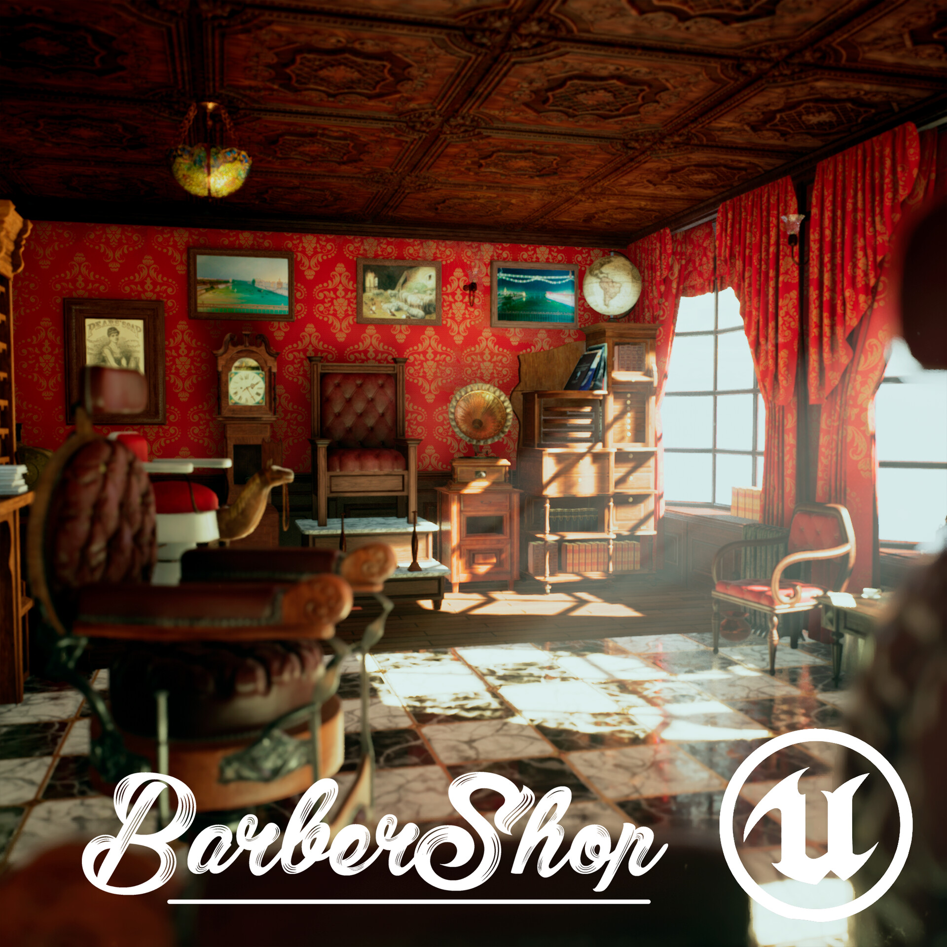 ArtStation - Barbershop (Real-Time) UE4
