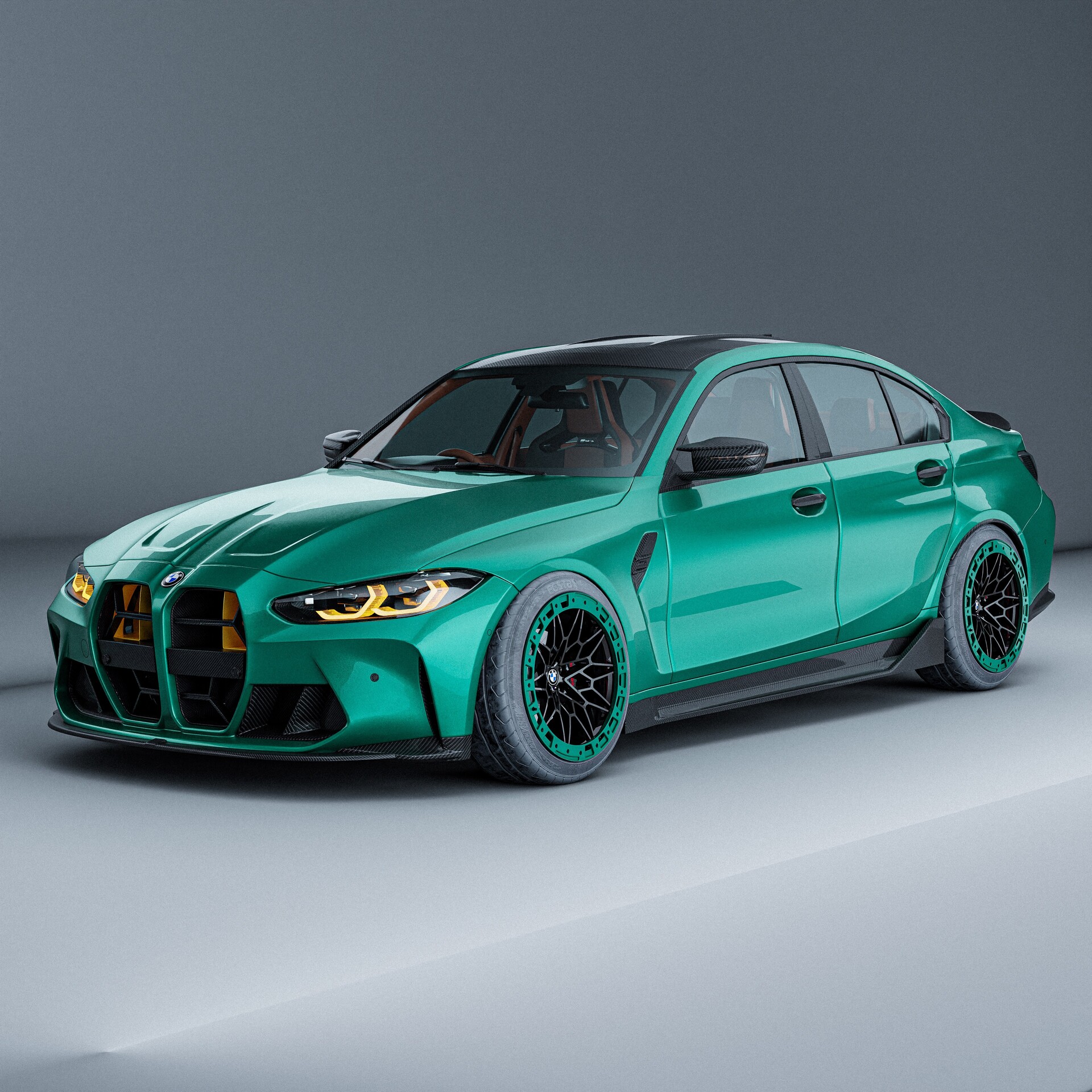 ArtStation - BMW G80 ISLE OF MAN GREEN CUSTOM BUILD - FULL CGI