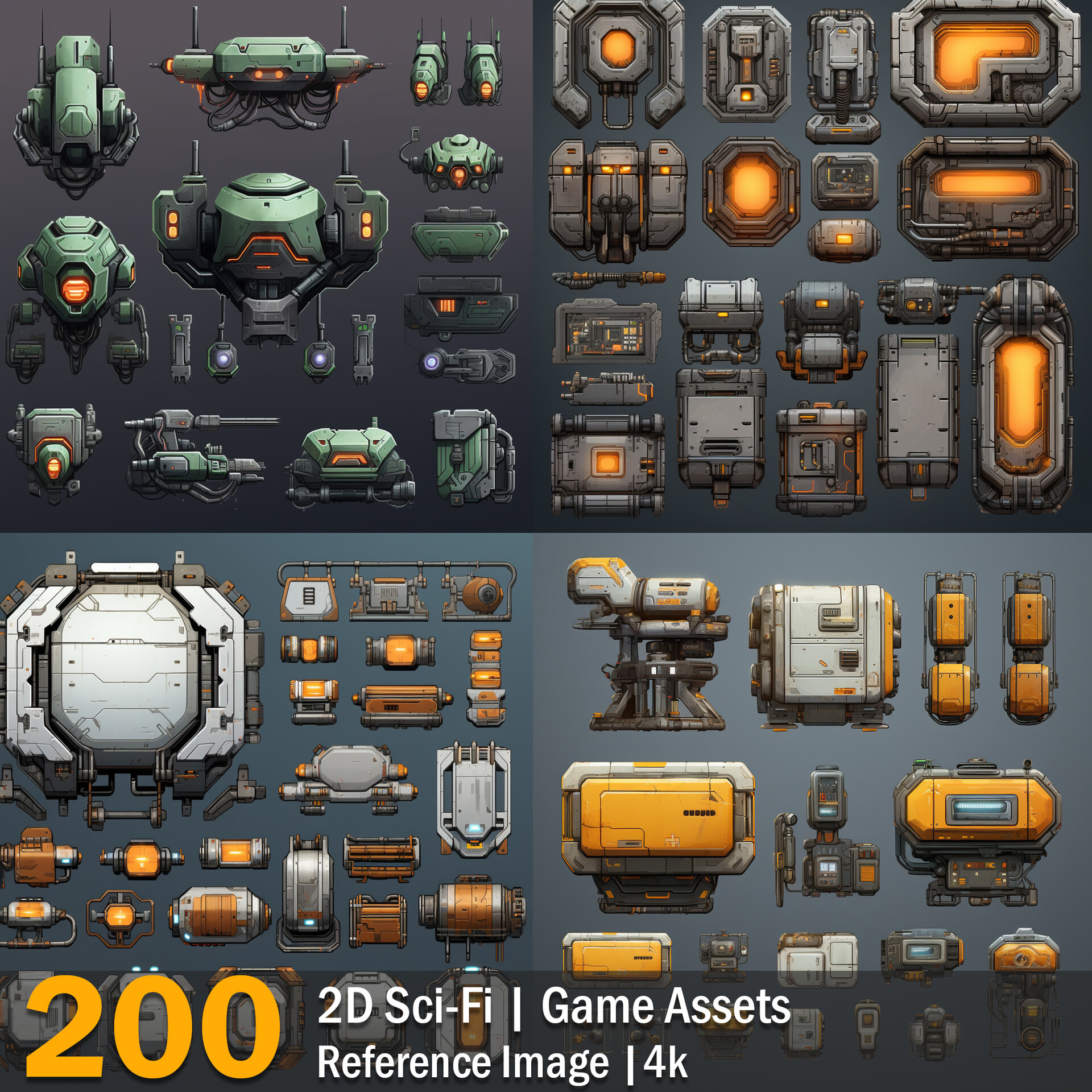 ArtStation - 2D Sci-Fi | Game Assets | Reference Images | 4K