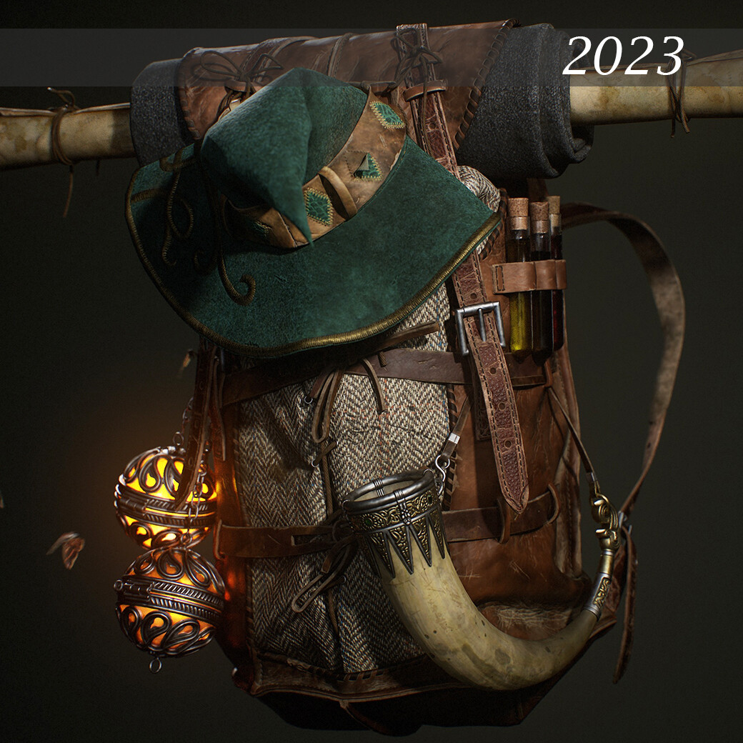 ArtStation - Wizard's Backpack - game ready model
