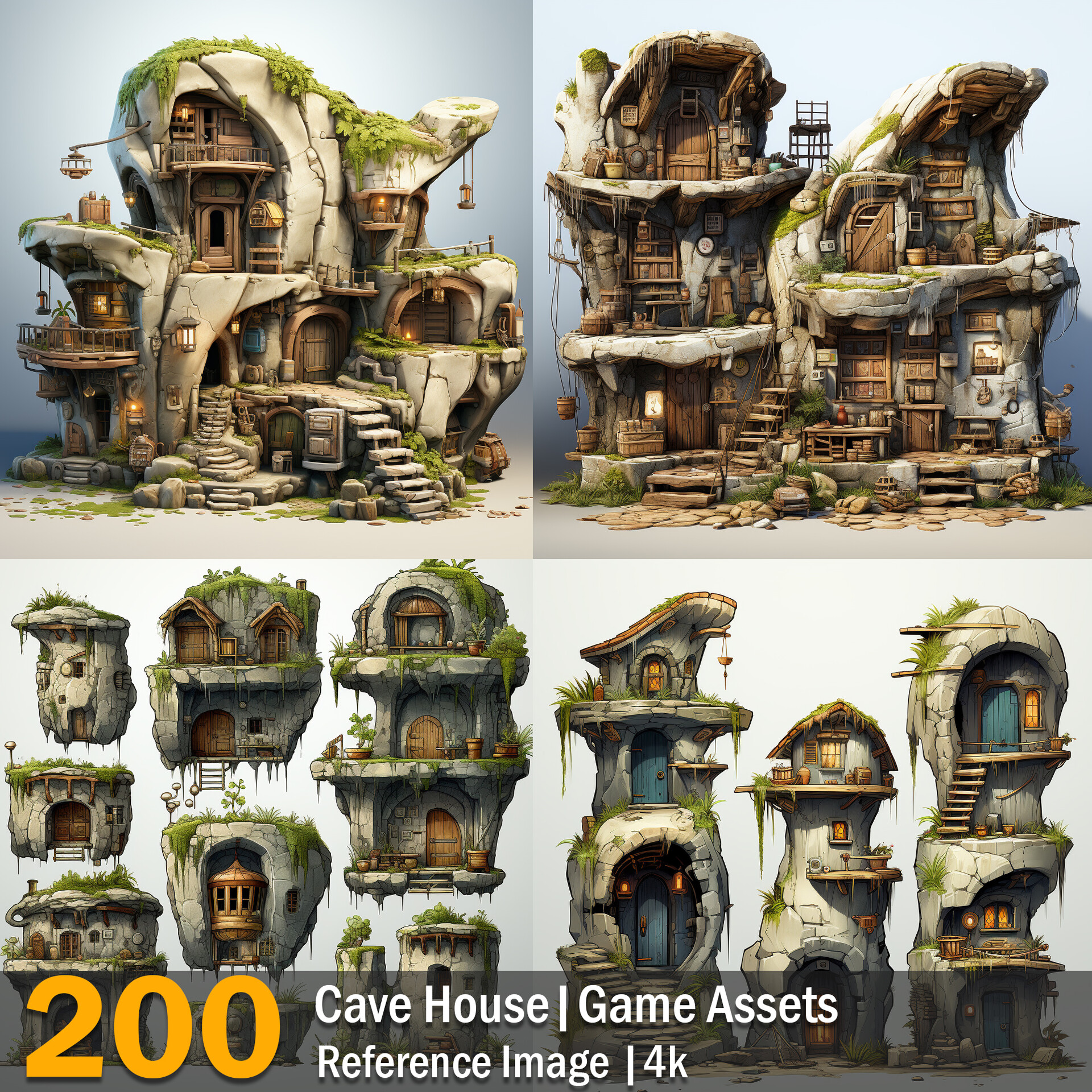 ArtStation - Cave House | Game Assets | Reference Images | 4K