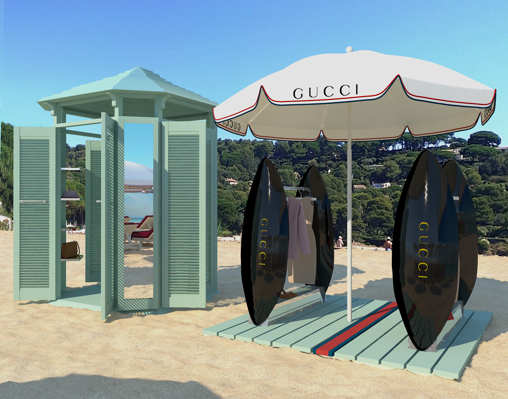 ArtStation - GUCCI BEACH / SAINT TROPEZ