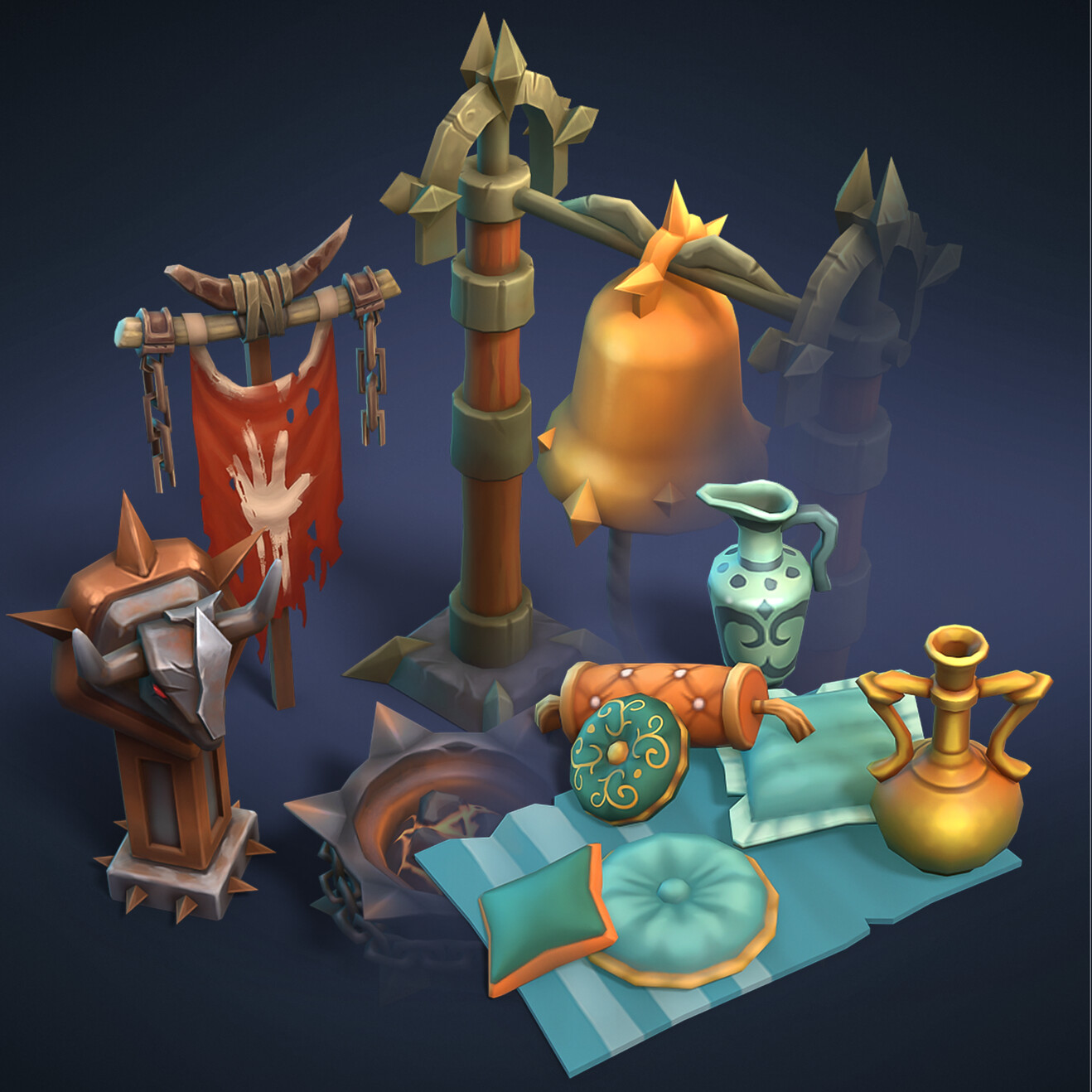 ArtStation - Pack of environment objects