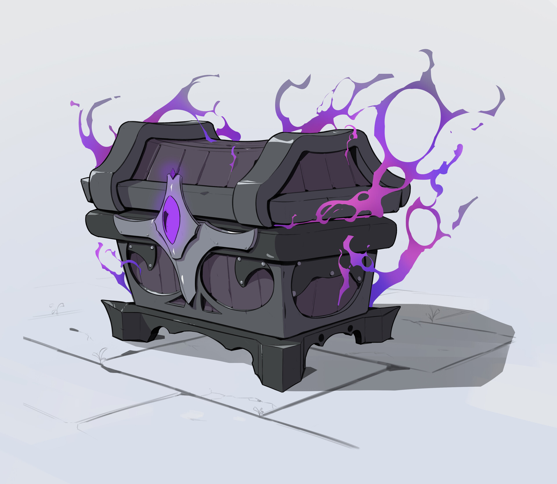 ArtStation - Cursed chest and key cencept