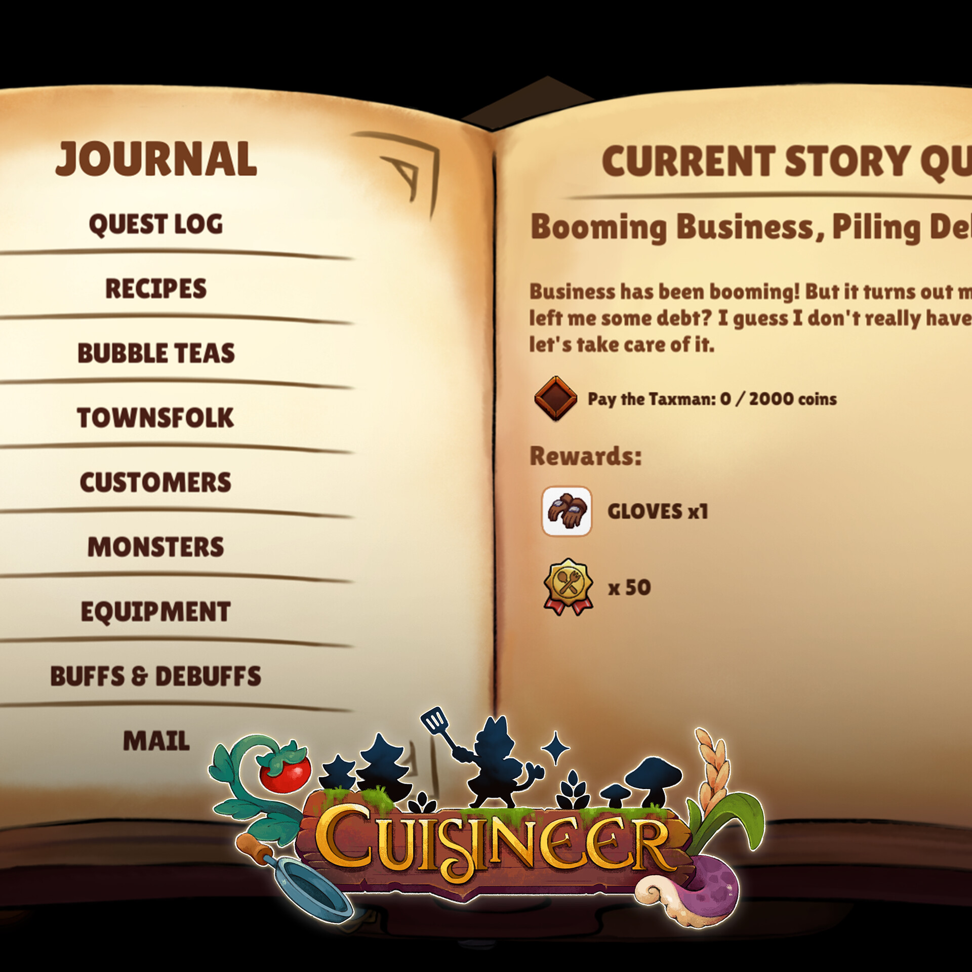ArtStation - Journal UI - Cuisineer