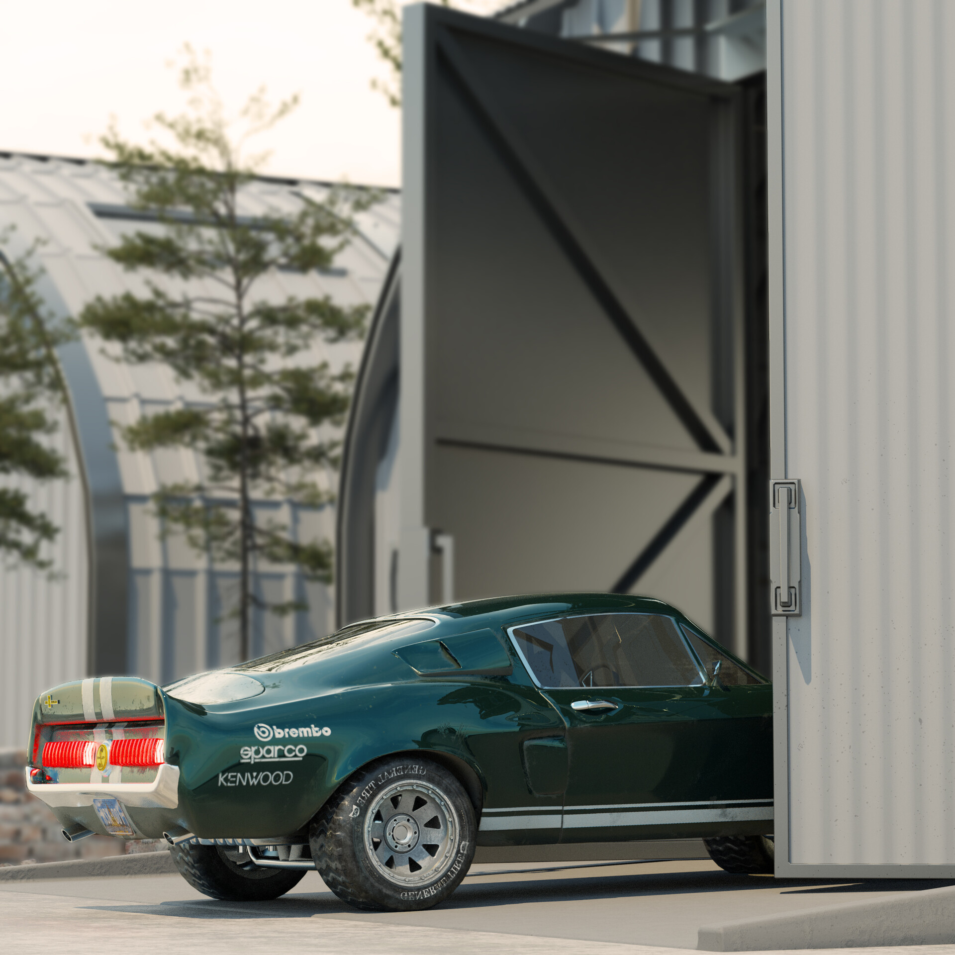 ArtStation - 3D Modeling Mustang Shelby GT 500