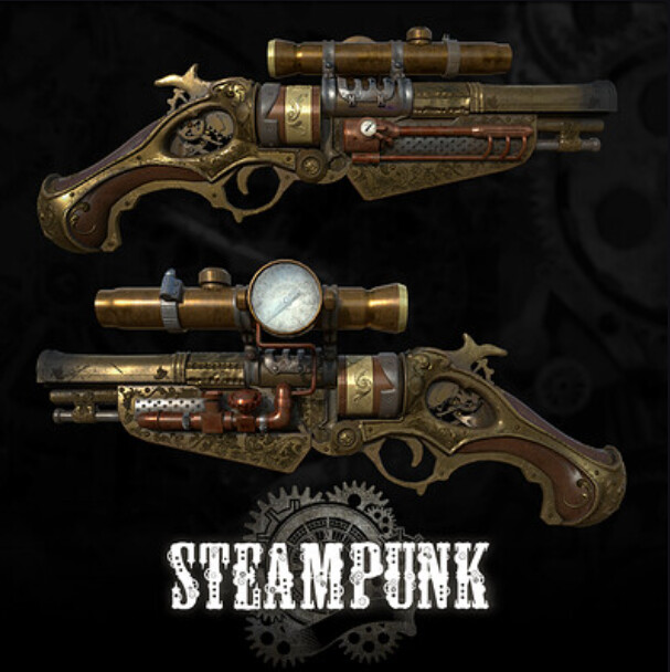 ArtStation - STEAMPUNK GUN