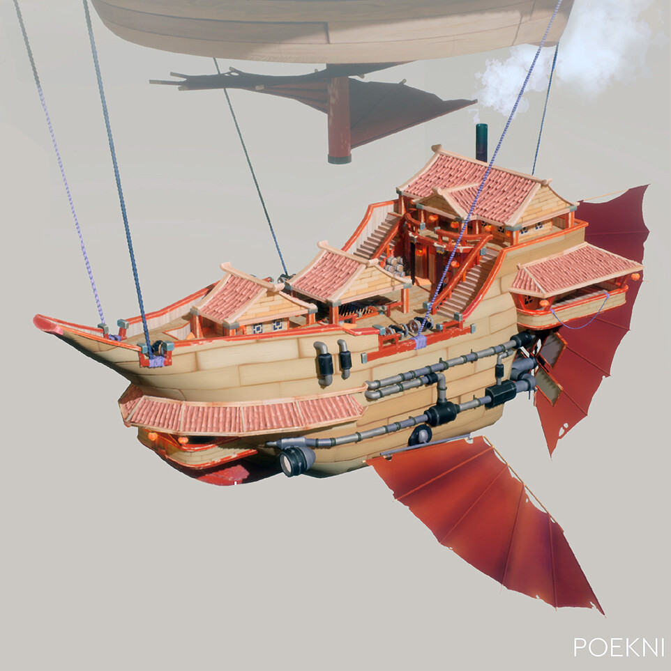 ArtStation - Stylized airship