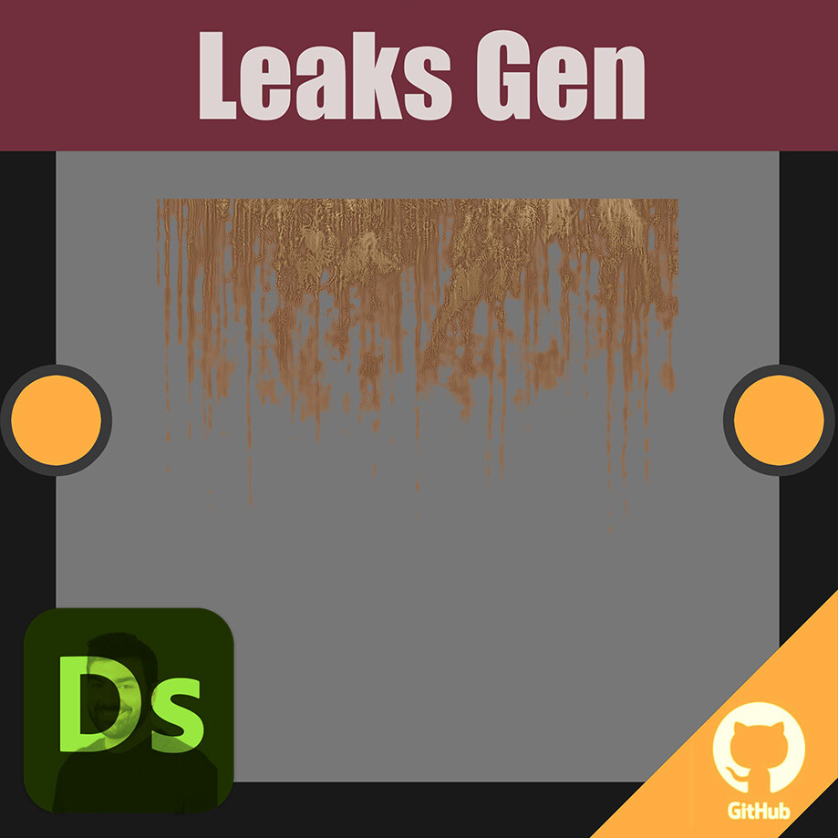 Giuseppe Alfano - Leaks Generator | Substance 3D Designer Custom Nodes