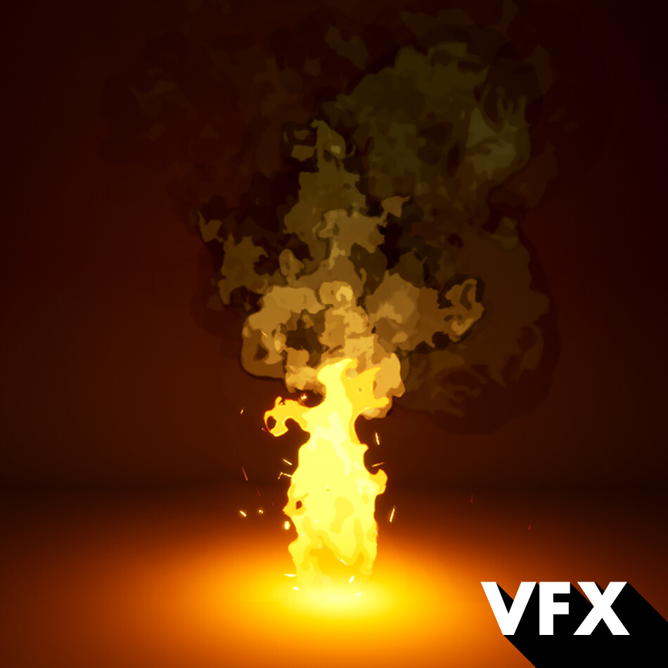 ArtStation - Stylized fire