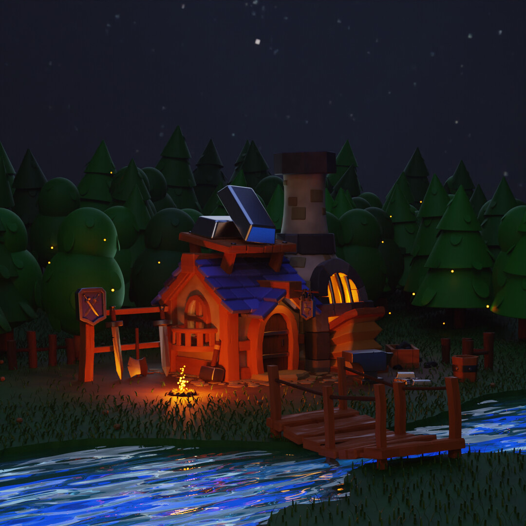 ArtStation - Forge house - study project