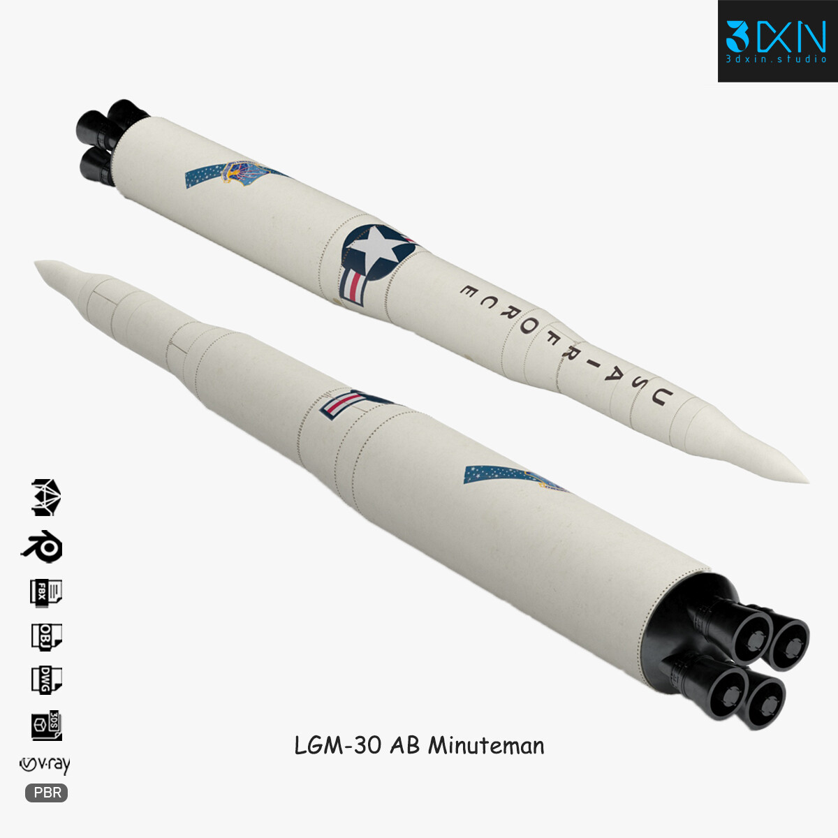 ArtStation - LGM-30 AB Minuteman Intercontinental Ballistic Missile 3D ...