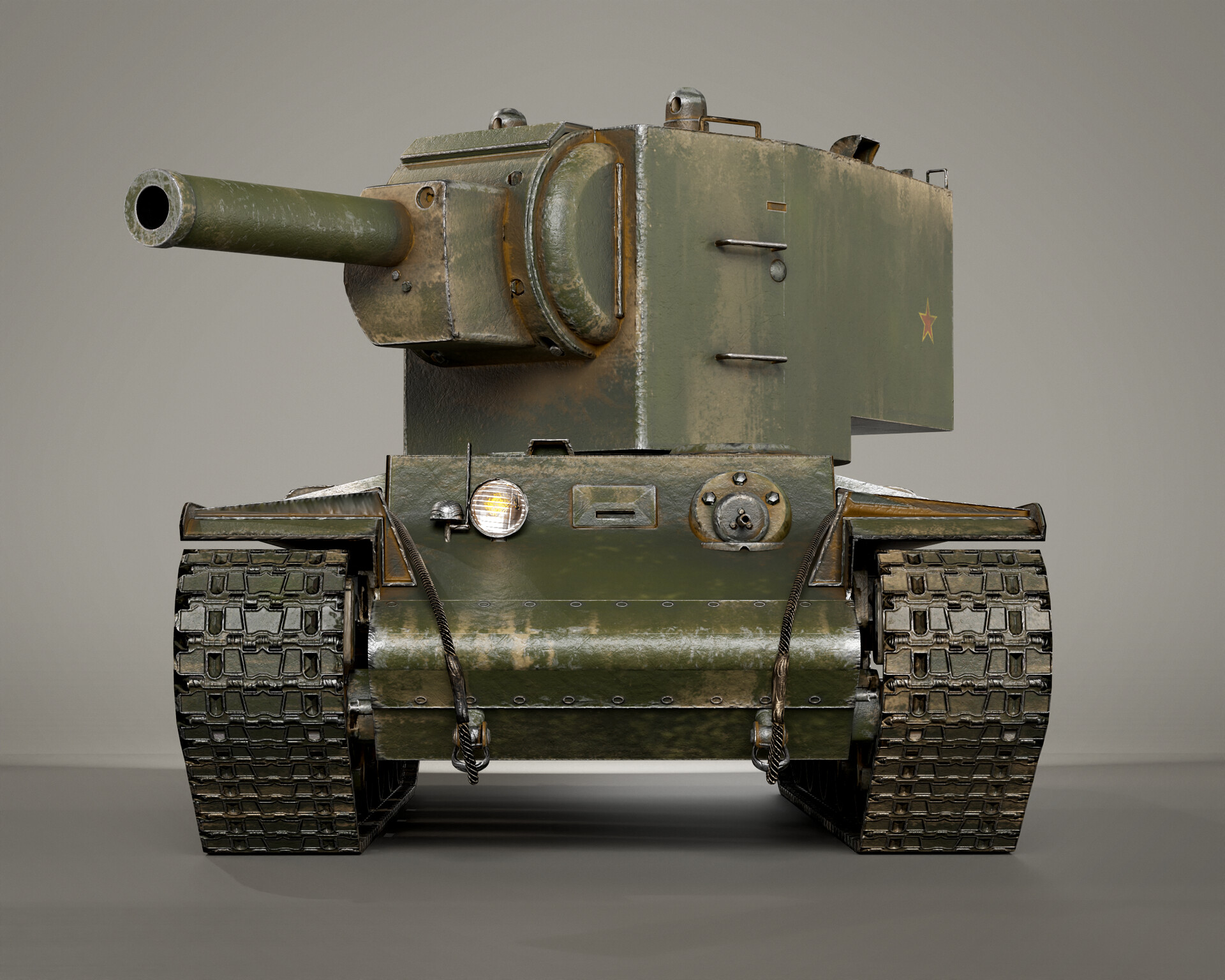 ArtStation - Soviet (WWII) heavy tank KV-2. Game ready model