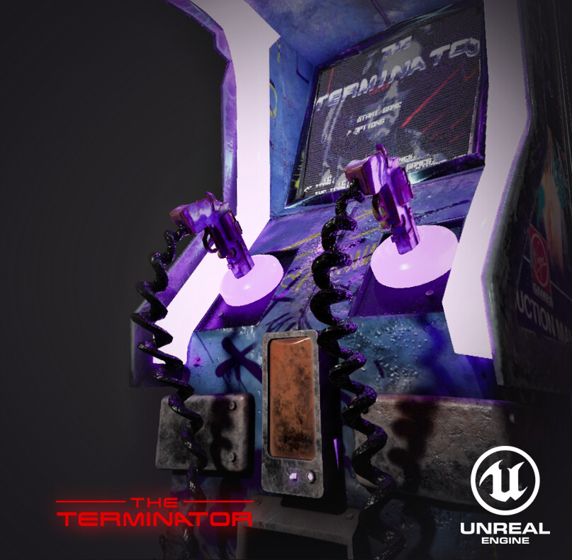 ArtStation - Retro-Futuristic Terminator Arcade Machine