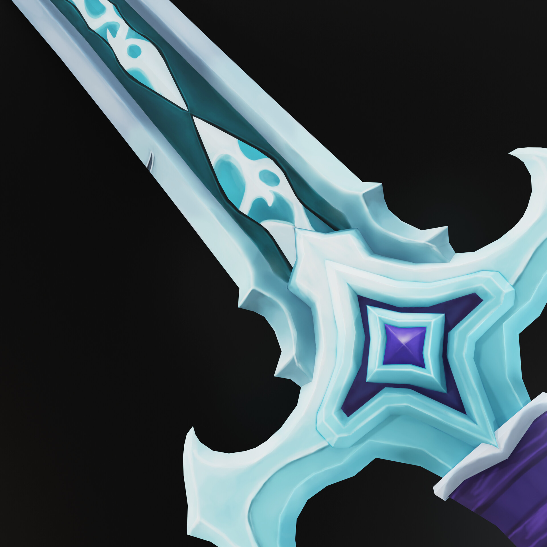 ArtStation - Handpainted Frosty Sword