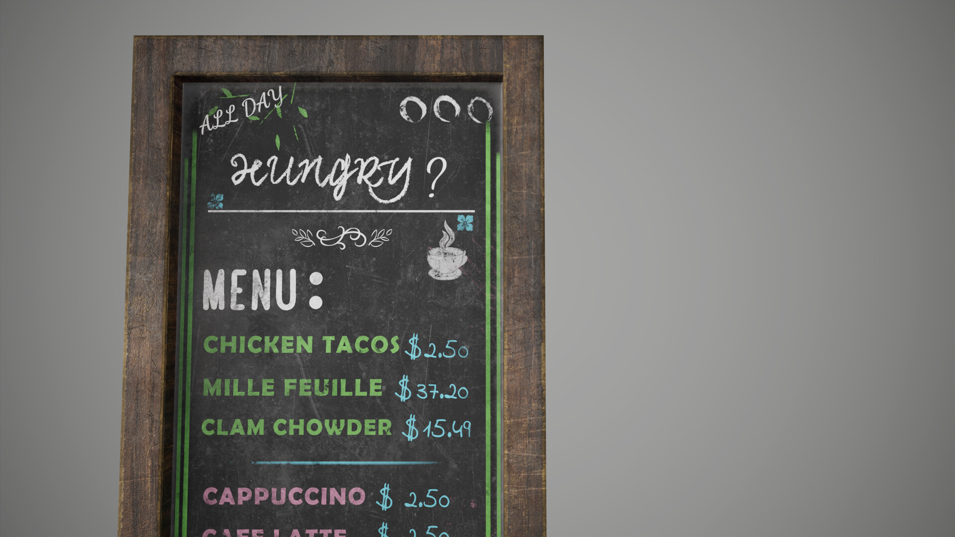 ArtStation - Old Wood Menu Sign