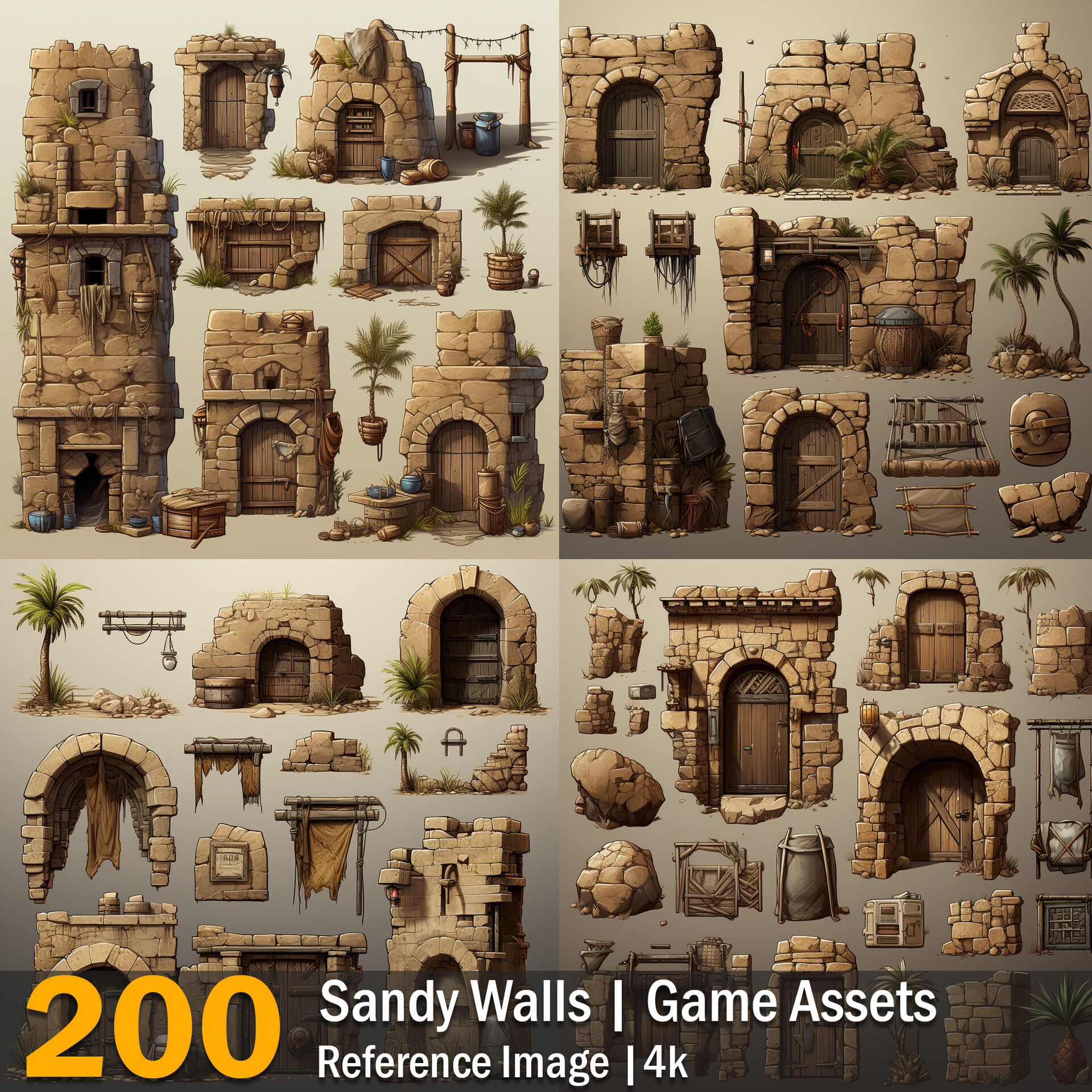 ArtStation - Sandy Walls | Game Assets | Reference Images | 4K